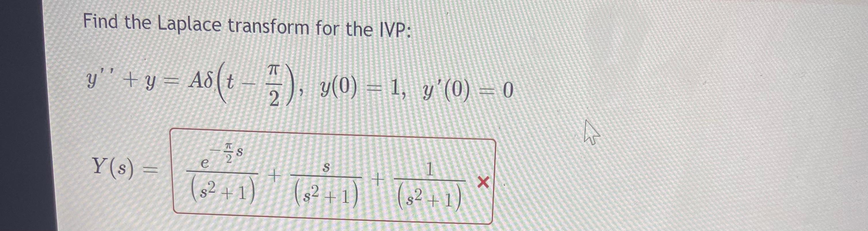 Solved Solve y'' + 4y = 8(t - 6), y(0) = y'(0) = 0 g(t) = | Chegg.com