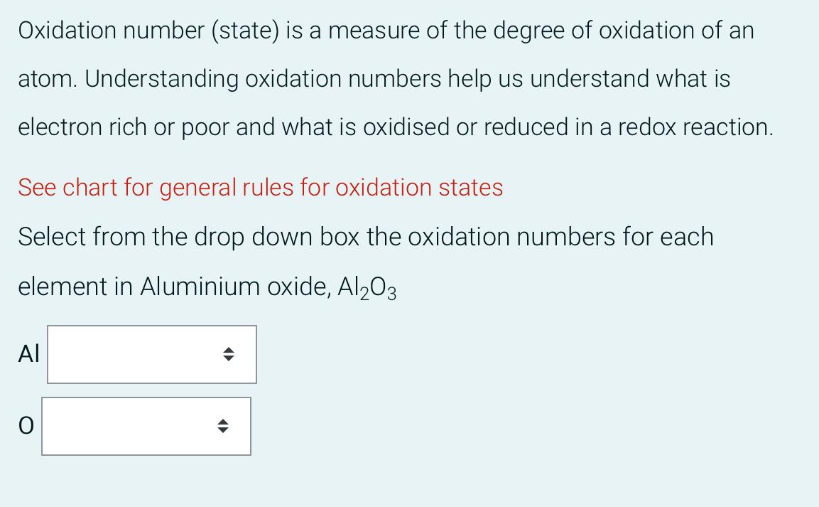 Solved Oxidation Number State Is A Measure Of The Degree