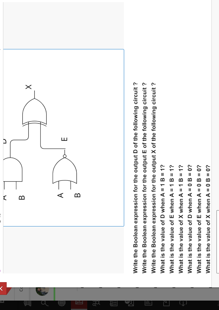 Solved Write the Boolean expression for the output D of the | Chegg.com
