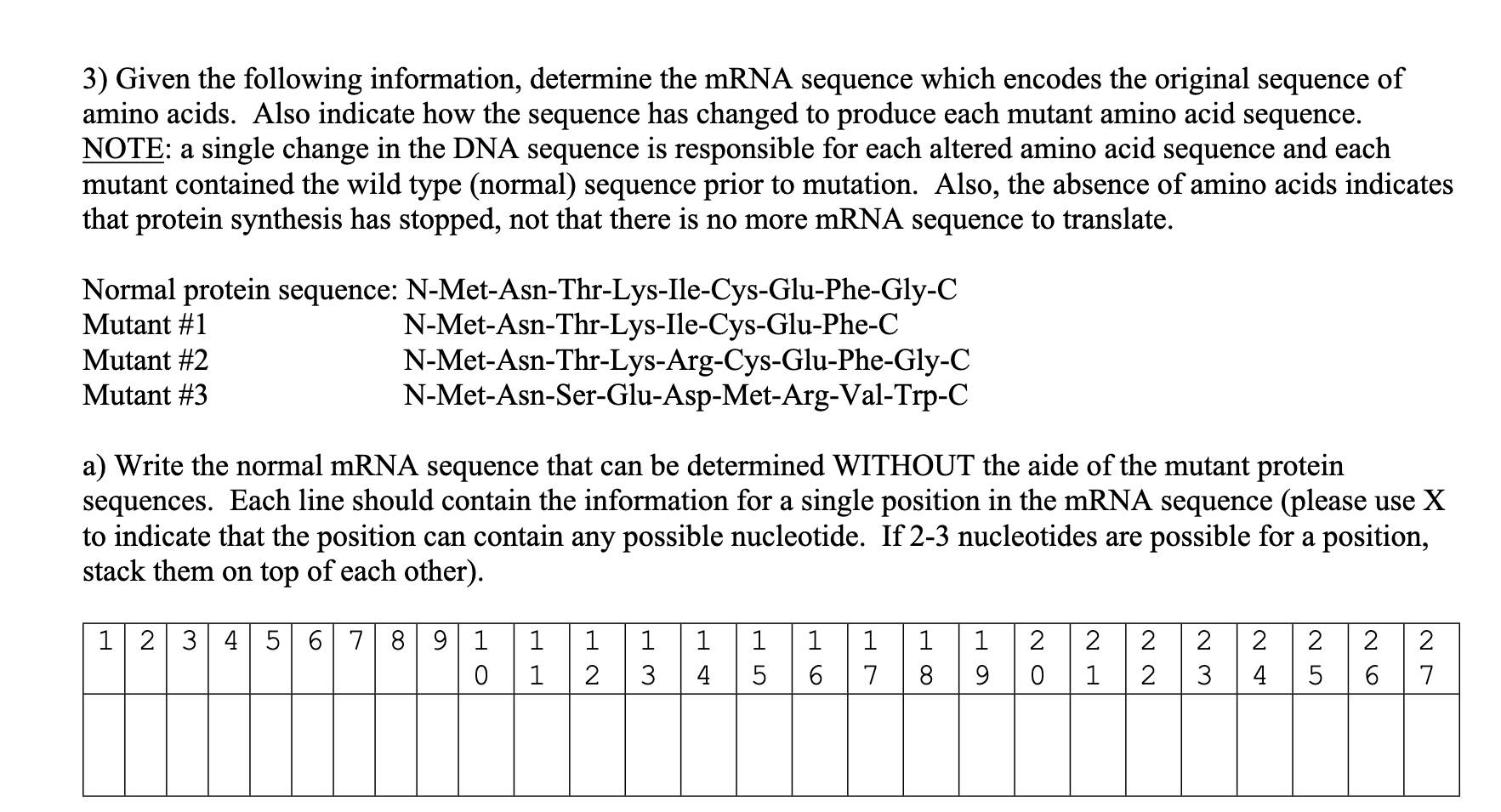 Solved 3) Given the following information, determine the | Chegg.com