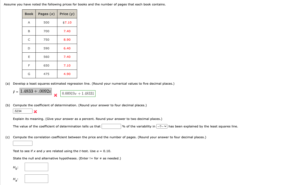 Solved Assume you have noted the following prices for books | Chegg.com