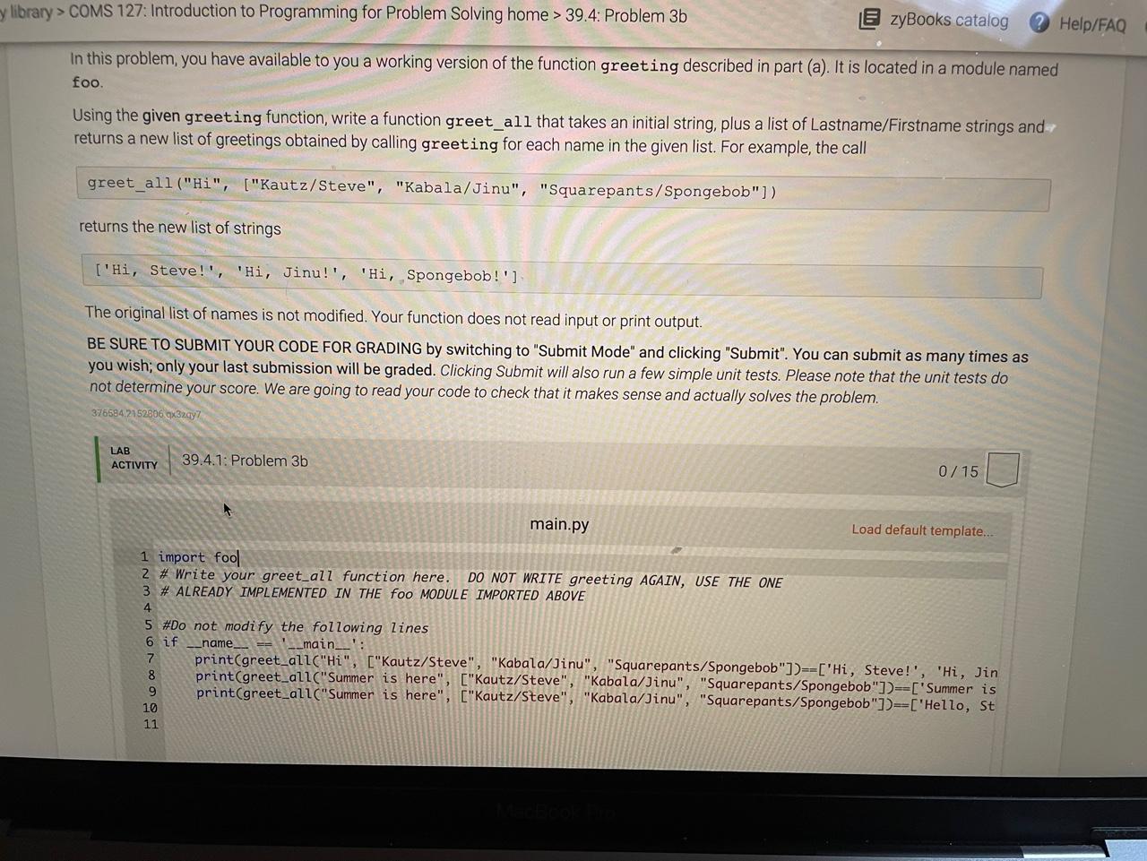y library > COMS 127: Introduction to Programming for | Chegg.com