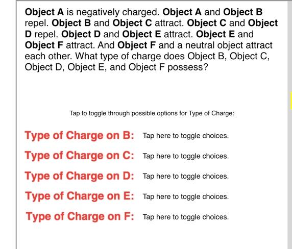 Solved Object A Is Negatively Charged Object A And Object B 6189