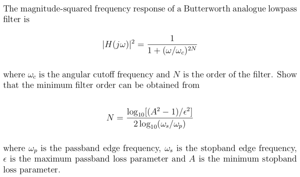 Solved The magnitude-squared frequency response of a | Chegg.com