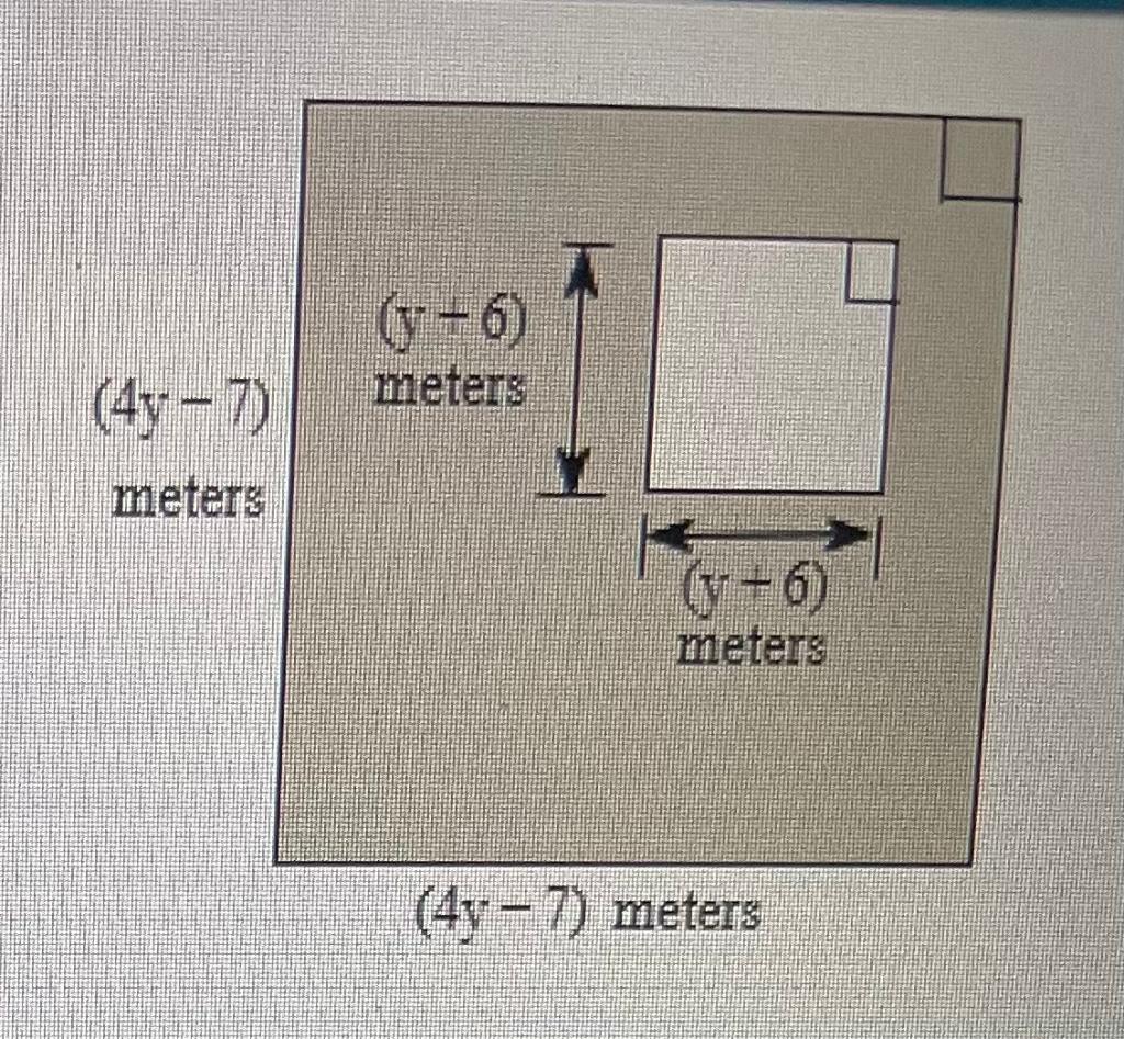 Solved Find the Area of the Shaded region. Do not factor | Chegg.com
