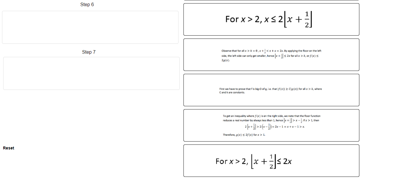Solved Step 6 For x>2,x52(x + [) Step 7 Observe that for all | Chegg.com