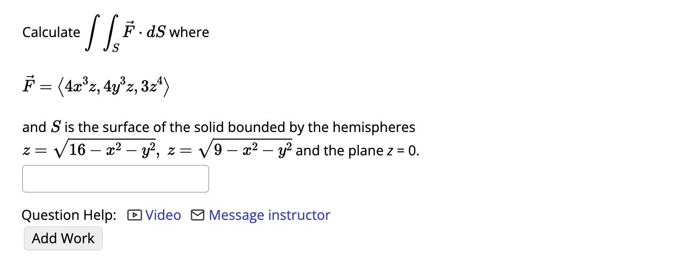 Solved Calculate ∬Svec(F)*dS | Chegg.com