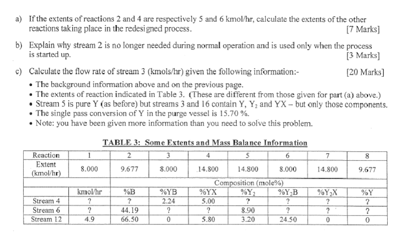 Solved The flow sheet is the same as before but the process | Chegg.com