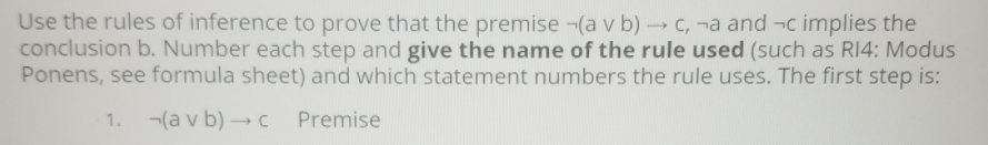 Solved Use the rules of inference to prove that the premise | Chegg.com