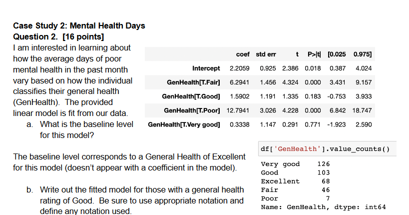 Solved Please explain why Excellent is the baseline for | Chegg.com