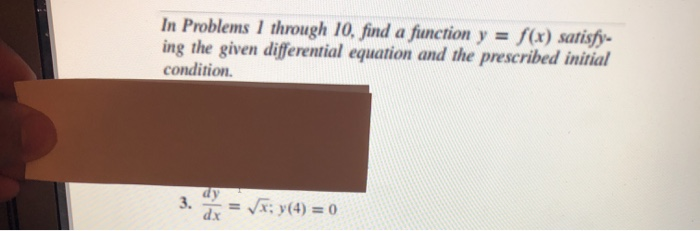Solved In Problems 1 through 10, find a function y = f(x) | Chegg.com