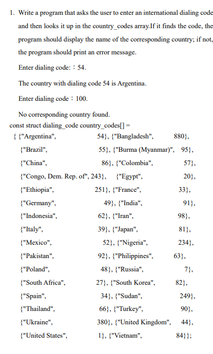 Solved 1. Write a program that asks the user to enter an | Chegg.com