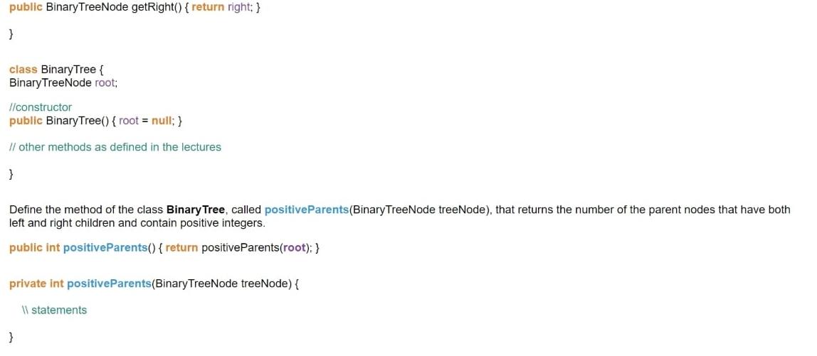 Solved A Binary Tree is formed from objects belonging to the | Chegg.com