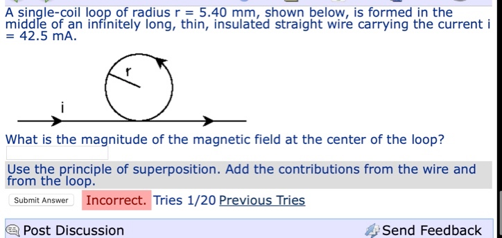 Solved A single-coil loop of radius r = 5.40 mm, shown | Chegg.com