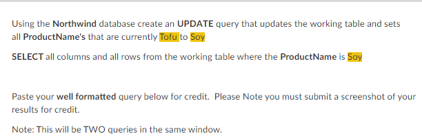 Using the Northwind database run the below CREATE | Chegg.com