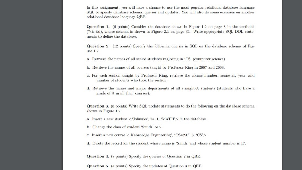 In this assignment, you will have a chance to use the | Chegg.com
