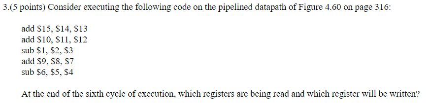 Solved ( 5 points) Consider executing the following code on | Chegg.com Solved ( 5 points) Consider executing the following code on | Chegg.com