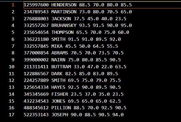 Solved Consider a student file with the following data: | Chegg.com