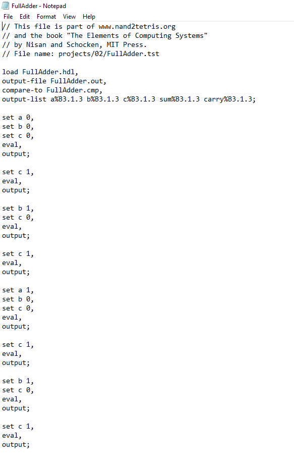 Solved \r\nFullAdder - Notepad File Edit Format View Help | Chegg.com