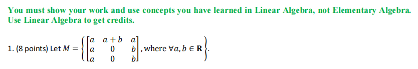 Solved You must show your work and use concepts you have | Chegg.com