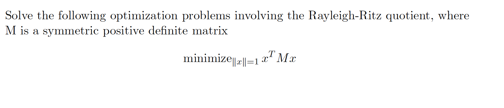 Solved Solve the following optimization problems involving | Chegg.com