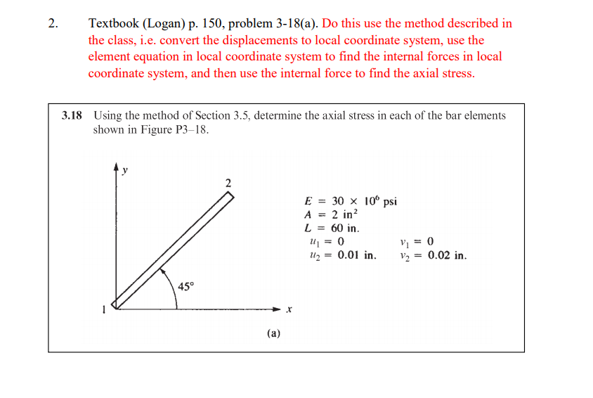 Solved 2. Textbook (Logan) p. 150, problem 3-18(a). Do this | Chegg.com