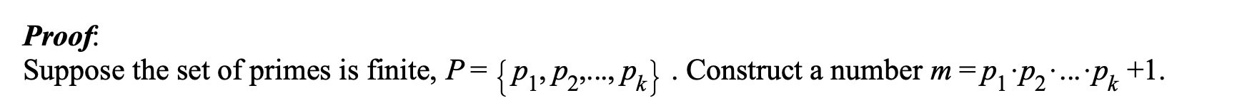 Solved Proof: Suppose the set of primes is finite, | Chegg.com