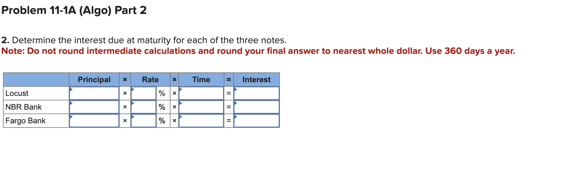 Solved Required informationProblem 11-1A (Algo) Short-term | Chegg.com
