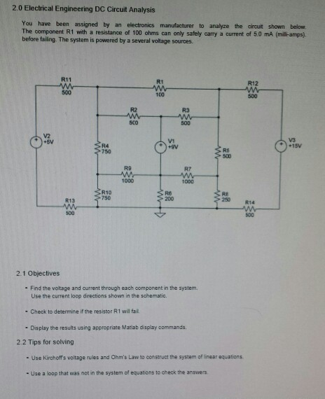 Solved 2.0 Electrical Engineering DC Circuit Analysis Yau | Chegg.com