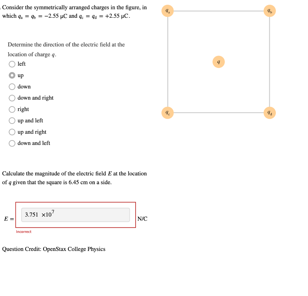 Solved Consider the symmetrically arranged charges in the | Chegg.com