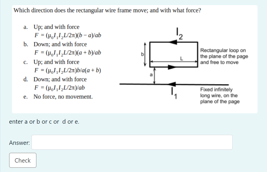 Solved Which direction does the rectangular wire frame move; | Chegg.com