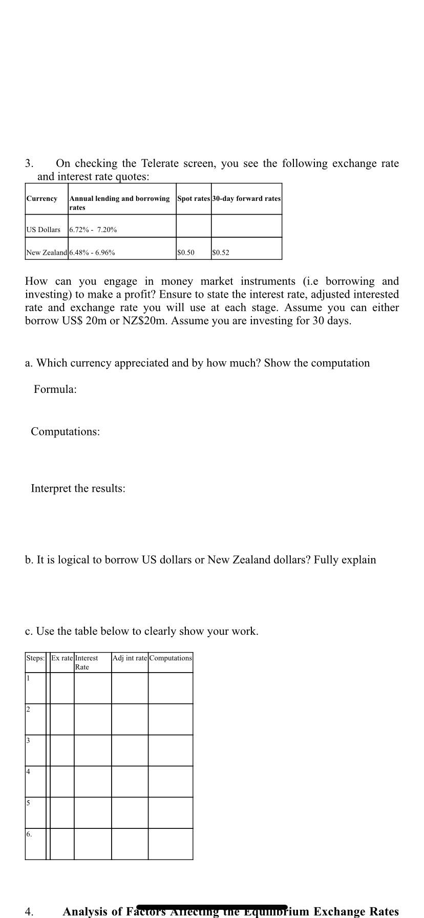 3. On checking the Telerate screen, you see the | Chegg.com