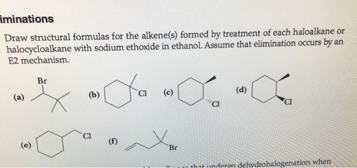 Solved Draw structural formulas for the alkene(s) formed by | Chegg.com