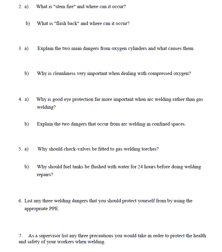 Solved 2. a) What is "stem fire" and where can it occur? b) | Chegg.com