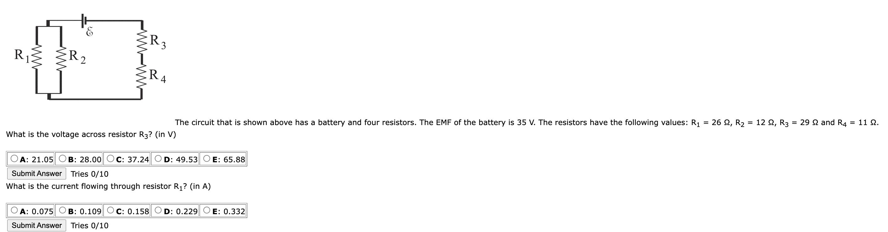 Solved What is the voltage across resistor R3 ? (in V ) What | Chegg.com