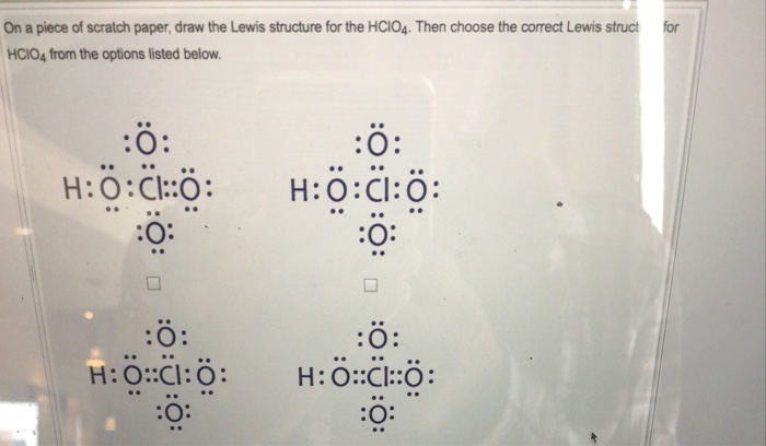 Solved On a piece of scratch paper, draw the Lewis structure | Chegg.com