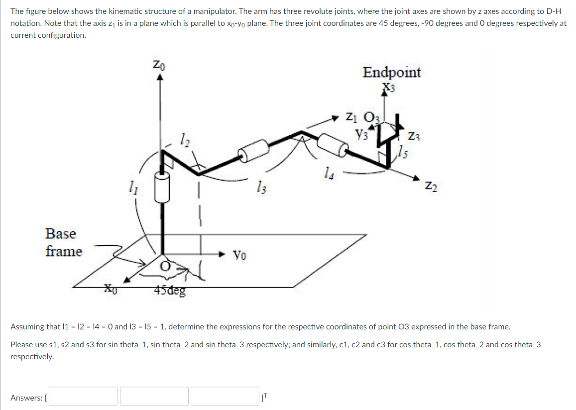 The figure below shows the kinematic structure of a | Chegg.com