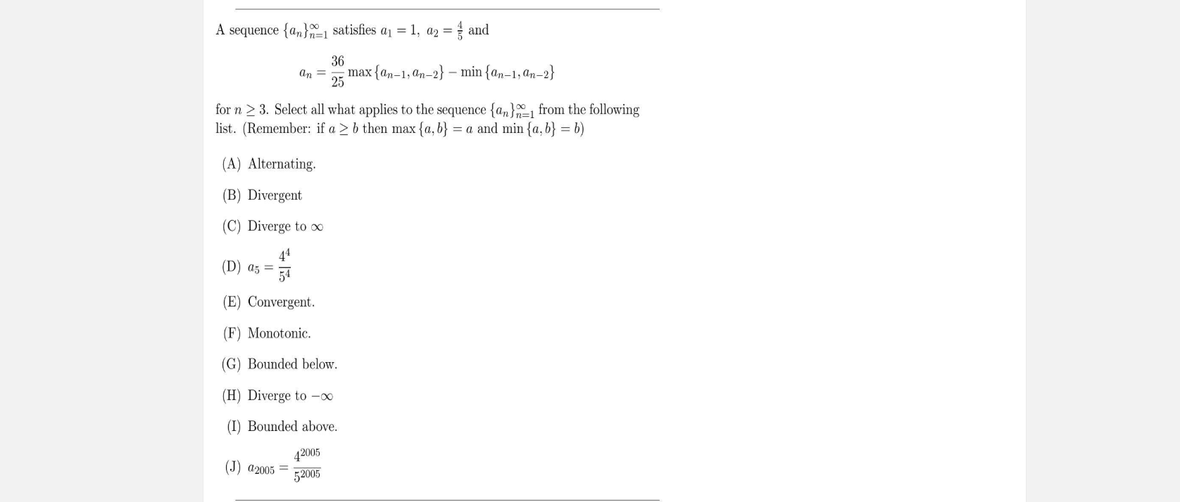 Solved A sequence {an}=1 satisfies a1 = 1, 42 = and 36 | Chegg.com