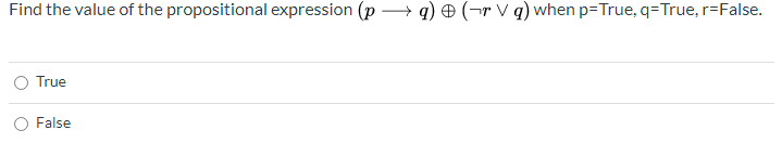 Solved Find the value of the propositional expression (p a) | Chegg.com