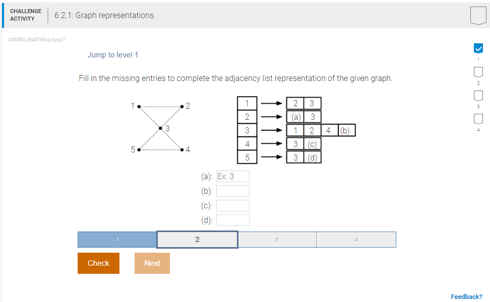 Solved Fill in the missing entries to complete the adjacency | Chegg.com
