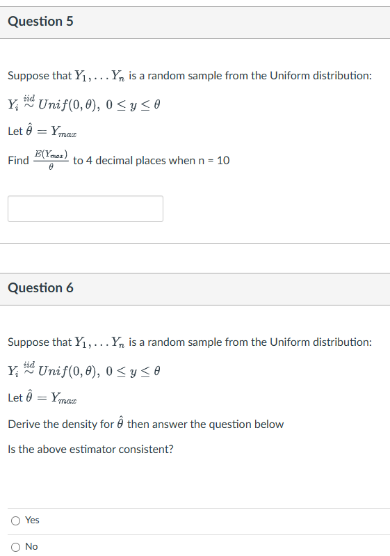 Solved Suppose that Y1,…Yn is a random sample from the | Chegg.com