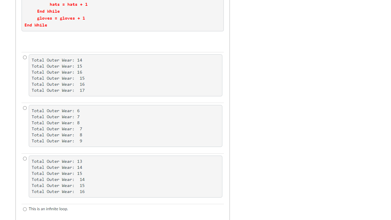 Solved Examine the following pseudocode. What will be the | Chegg.com