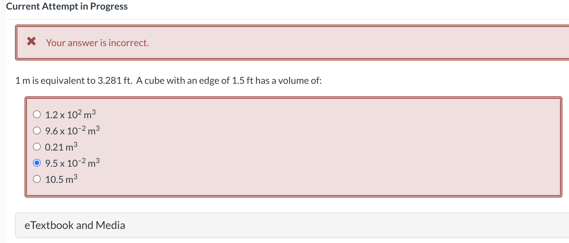 Solved Current Attempt in ﻿ProgressYour answer is | Chegg.com