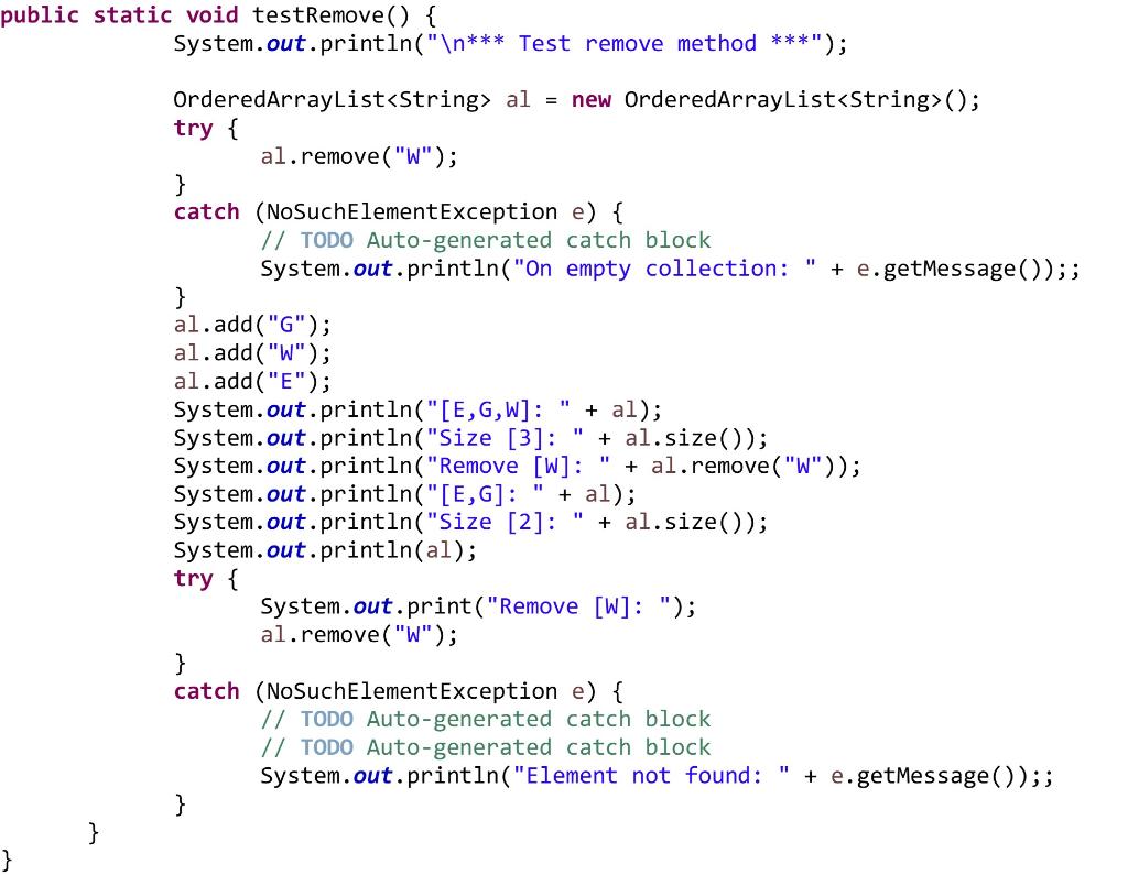 Solved a. Expand The Array Based List Implementations Modify | Chegg.com