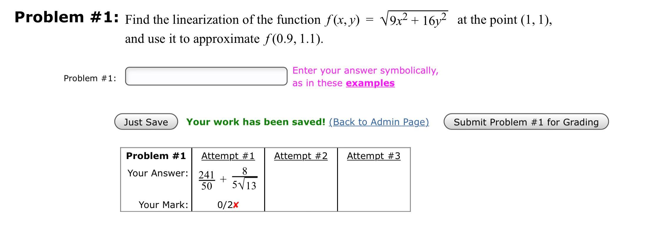 Solved Problem #1: Find the linearization of the function | Chegg.com