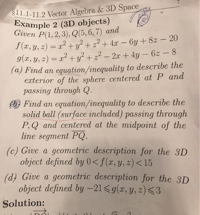 Solved 11.,1-11.2 Vector Algebra & 3D Space Example 2 (3D | Chegg.com