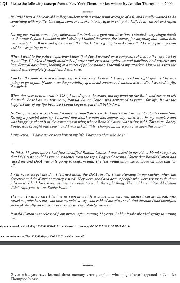 Solved In 1984 I was a 22-year-old college student with a | Chegg.com