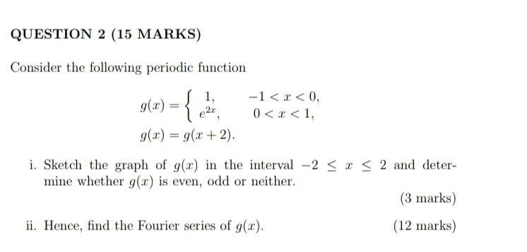 Solved QUESTION 1 (15 MARKS) a) Use the method of Laplace | Chegg.com