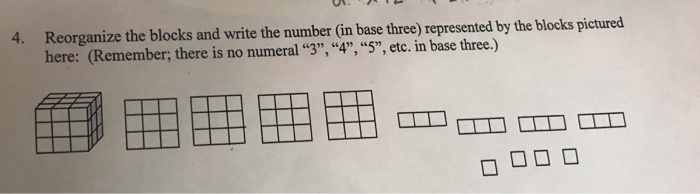 Solved 4. Reorganize the blocks and write the number (in | Chegg.com