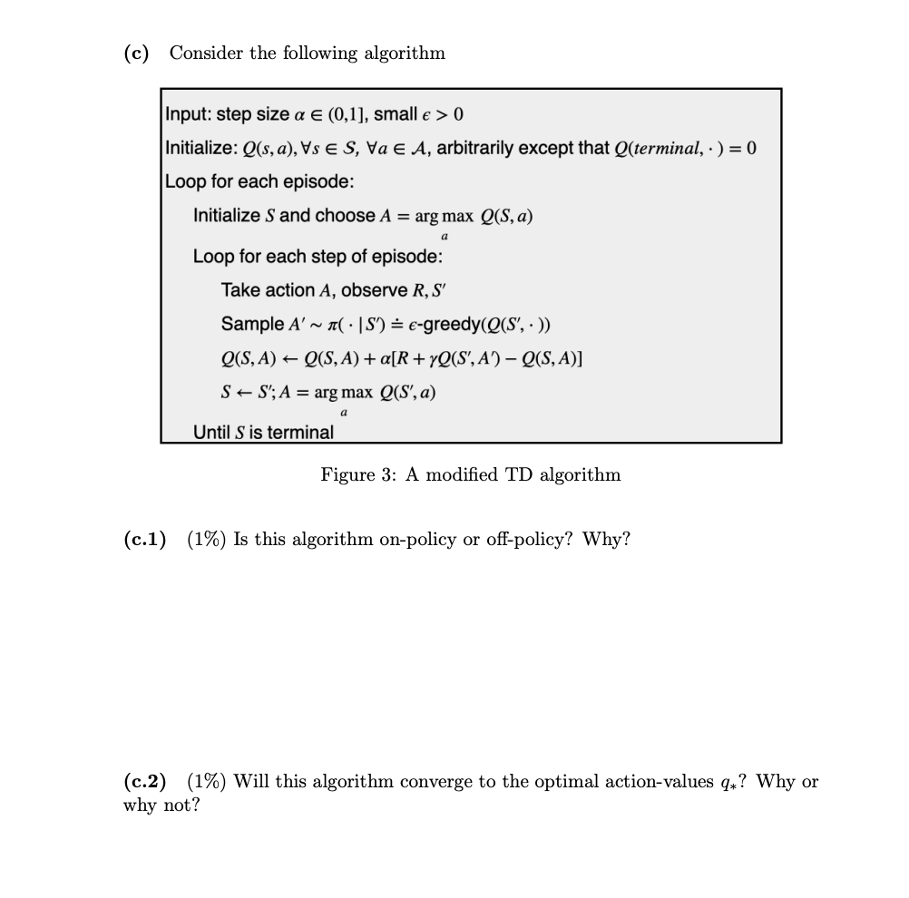 Solved Input: step size α∈(0,1], small ϵ>0 Initialize: | Chegg.com